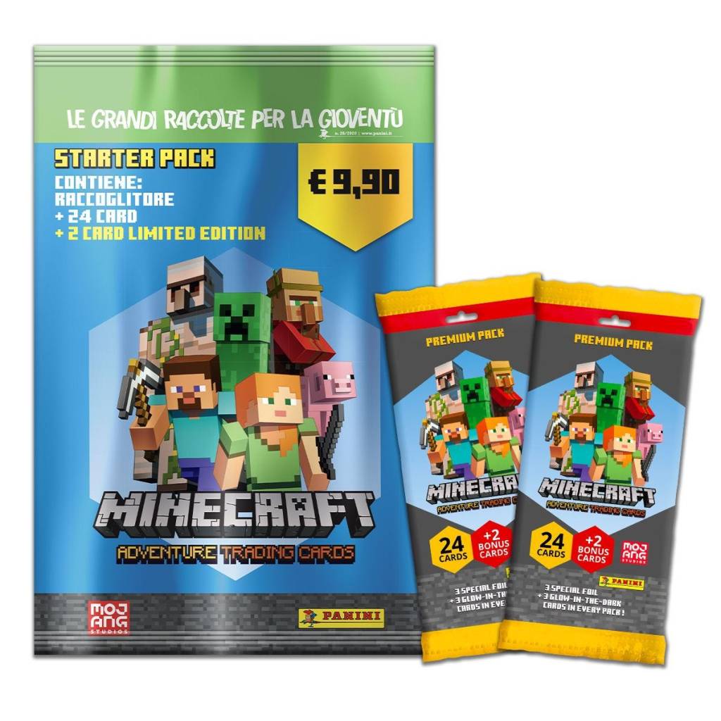PANINI « MINECRAFT ADVENTURE TRADING CARDS » : fiche signalétique (Italie)