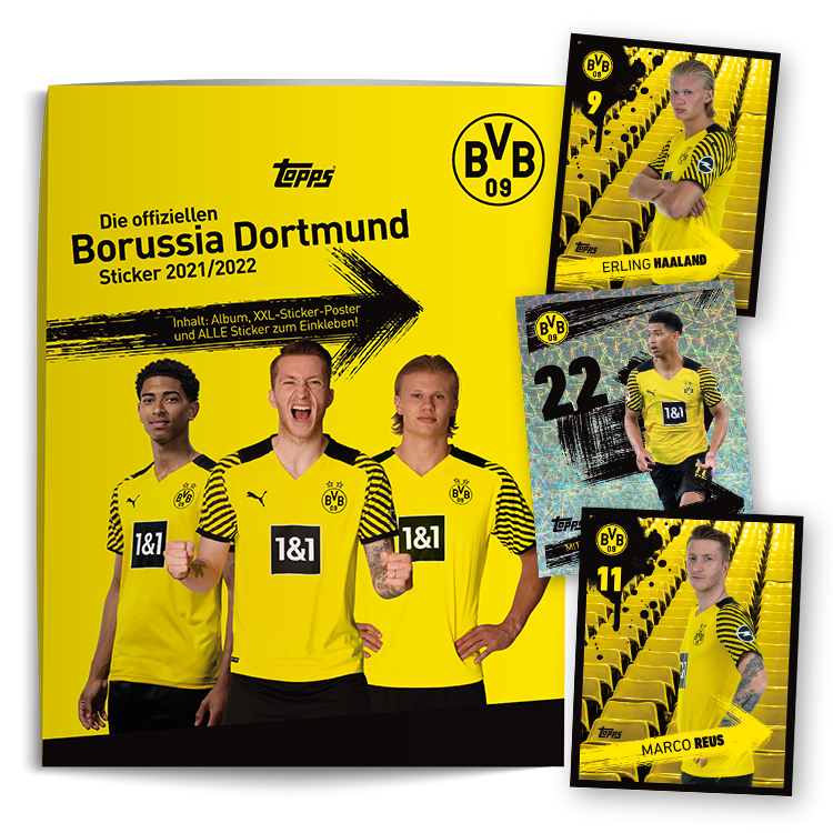 TOPPS « BORUSSIA DORTMUND STICKER 2021/2022 » : fiche signalétique avec ...