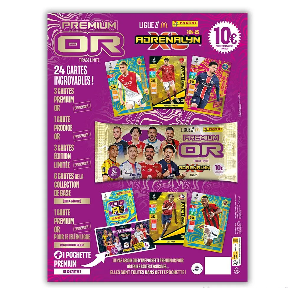 PANINI ADRENALYN XL « LIGUE 1 MCDONALD’S 2024-25 » : fiche signalétique ...